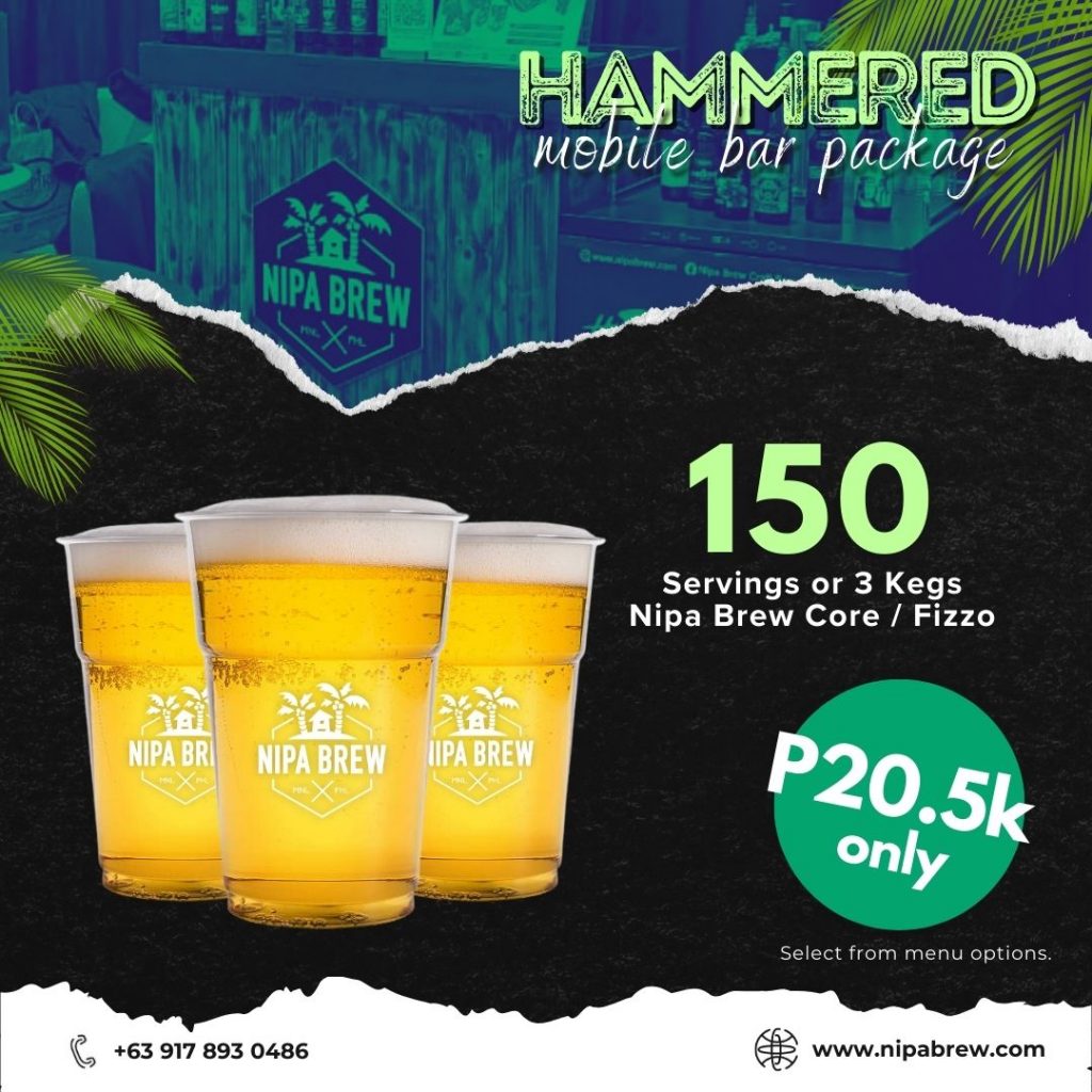 Mobile Bar (NCR) – Hammered 4 hrs (150 servings) – Nipa Brew Craft Beers