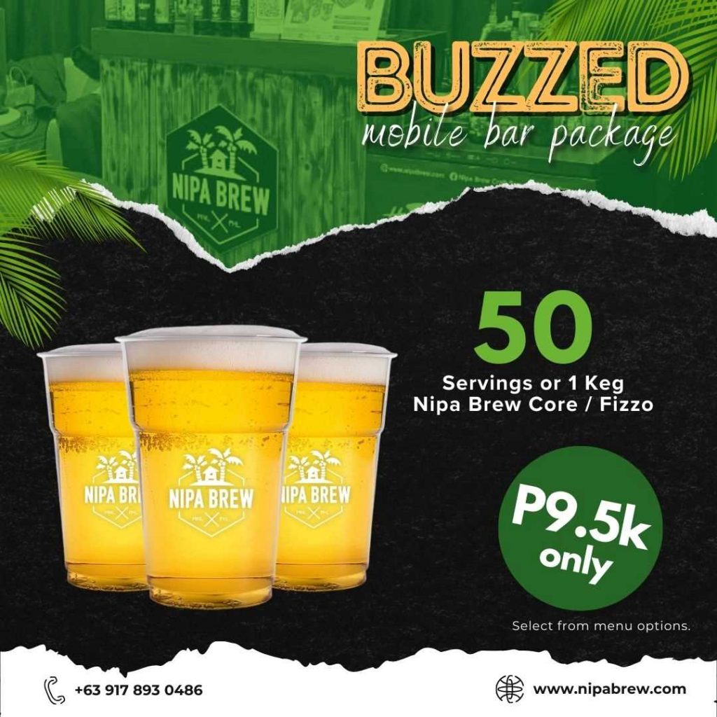 Mobile Bar (NCR) – Buzzed 4 hrs (50 servings) – Nipa Brew Craft Beers